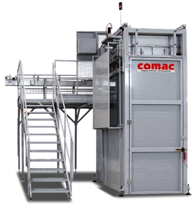Comac automatic depalletizer for can lines - Co.Mac.